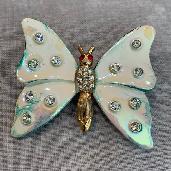 Jewelry | Enamel Butterfly Pin | Poshmark